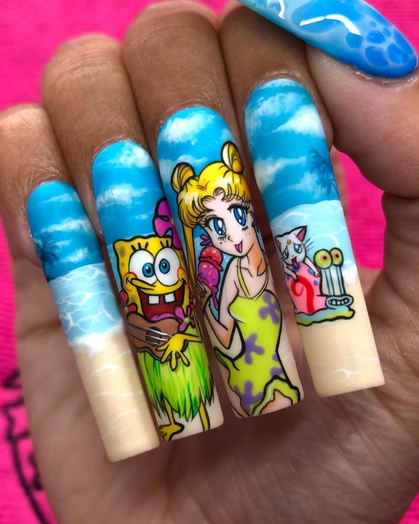 SpongeBob Nail Designs That’ll Make You Say ‘I’m Ready – Perfect Nail Spot